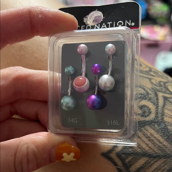 Accessories | Mixed Color Belly Button Rings Set | Poshmark